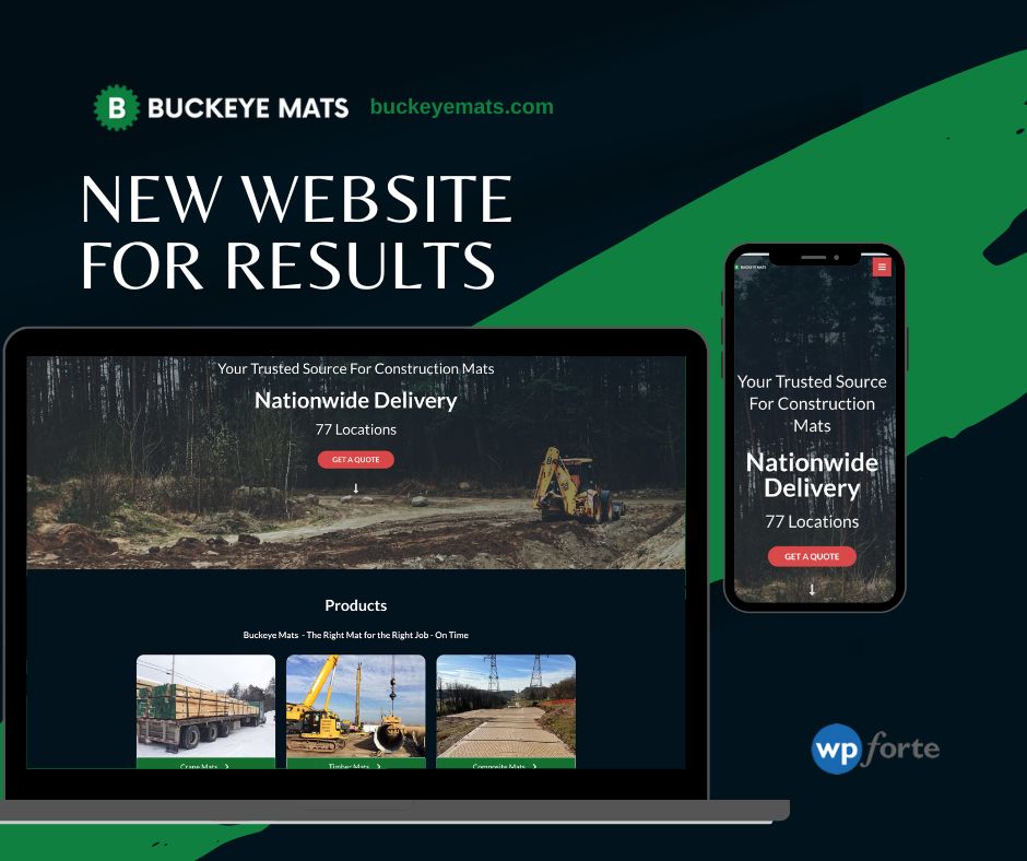 Industrial Website Redesign: How WP Forte Boosted Buckeye Mats' Lead ...