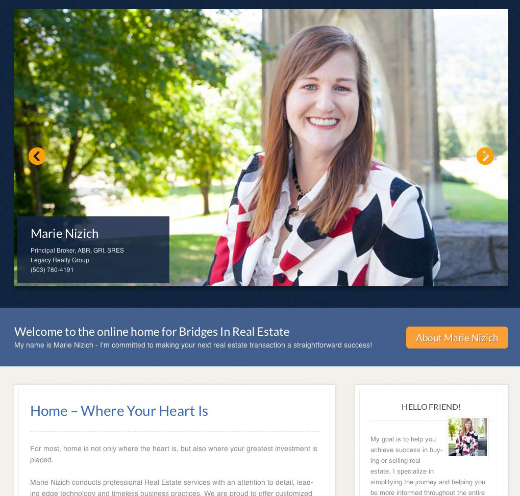 Interview with Marie Nizich of Bridges in Real Estate